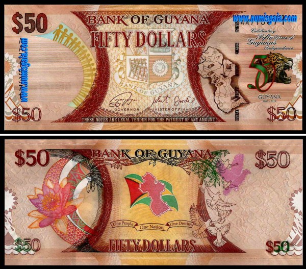 Guyana GUY50(2016)s - 50 DOLLARS 2016