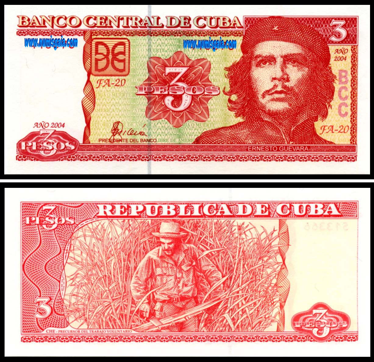 Cuba CUB3(2004)ae - 3 PESOS 2004