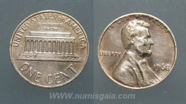 Estados Unidos América (USA) KM#201US68 - ONE CENT 1968